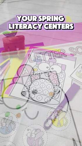 Spring Letter Tracing and Sorting - April Literacy Centers - Alphabet ...