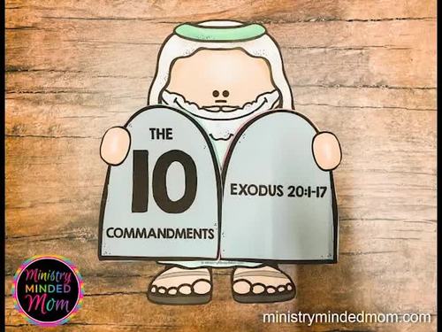 Ten Commandments Craft | Bible Craft To Teach The 10 Commandments to Kids