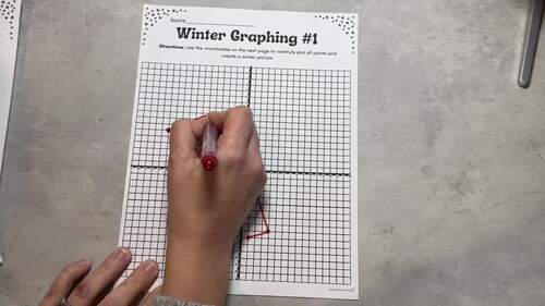 Winter Graphing: Graphing & Identifying Coordinate Points by Strategic ...