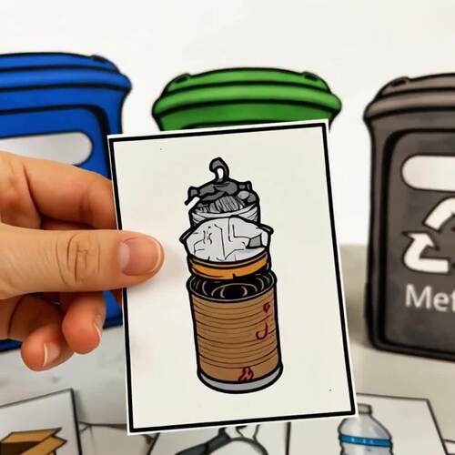 Recycling Activities Preschool | 3D Sorting Center Earth Day Pre K Science