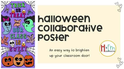 Halloween Collaborative Coloring Poster │Door Decoration │Bulletin Board