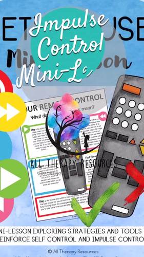 IMPULSE CONTROL WORKSHEETS ACTIVITIES Self Control Self Regulation ...