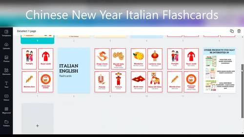 Chinese NEW YEAR ITALIAN FLASH CARDS | Italian flashcards Chinese New ...