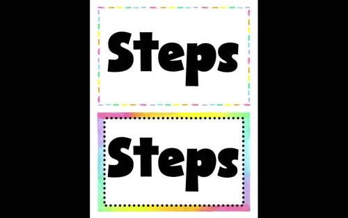 Visual Direction Cards | Classroom Management | Editable | TPT
