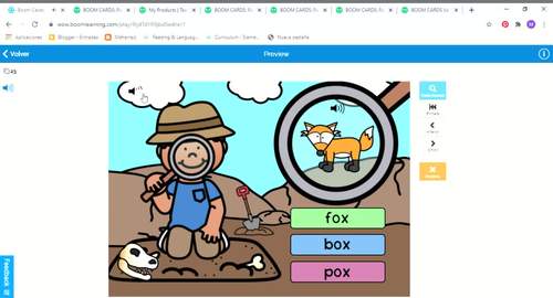 BOOM CARDS: Reading CVC WORDS (read short vowel o)-Distance Learning