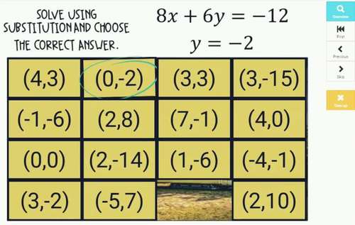 Solve Systems with Substitution Picture Reveal Boom Cards--Digital Task ...
