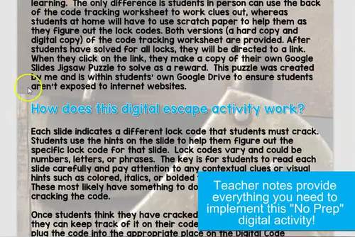 Digital EscapeⓇ Room Breakout Fairy Tale Genre Distance Learning