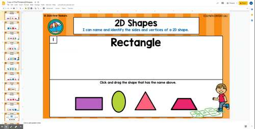 2D Shapes Distance Learning Google Slides Seesaw Math Game by First ...
