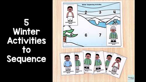 Winter Sequencing Events Printable & Digital Activities with Short Stories