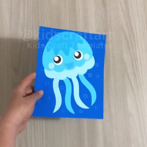 2D Shape Jellyfish Ocean Animals Craft End of the year Activities Sea ...