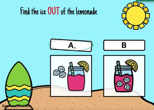 Beach Prepositions BOOM Cards (Distance Learning / Internet Activity)