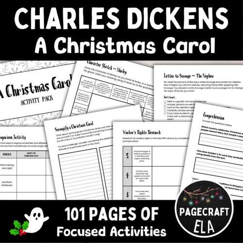 A Christmas Carol by Charles Dickens Reading, Study and Activity Booklet