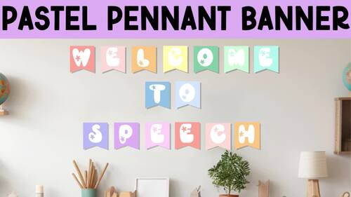 Pastel Pennant Bulletin Board Letters | Door Decor | Bulletin Board Decor