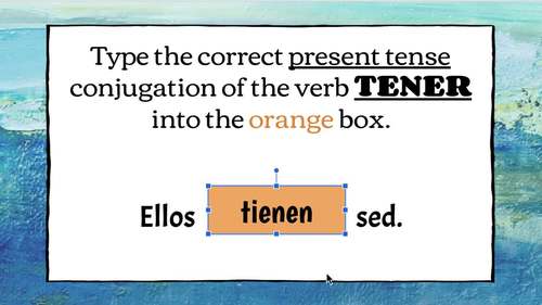 Editable Spanish Tener Digital Google Slides Activity | TPT