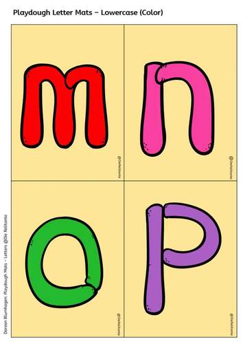 Playdough Letter Mats – Alphabet A–Z | Uppercase & Lowercase | Color & B&W