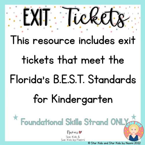 EXIT TICKETS | FOUNDATIONAL SKILLS - Florida's B.E.S.T. Standards ...