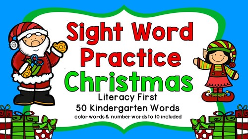 Sight Word Video & Slideshow, 50 Words For Kindergarten, Christmas