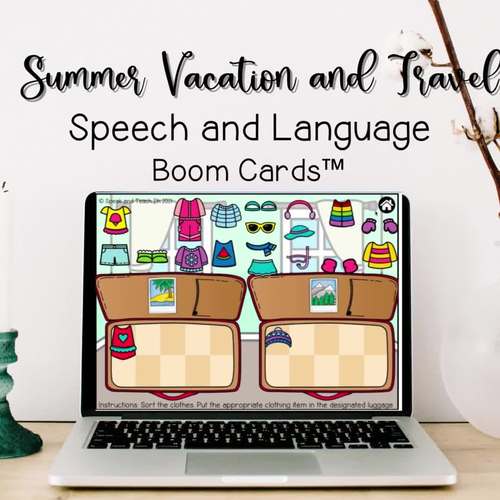 Summer Vacation Travel No Prep Digital Language Activities Boom Cards