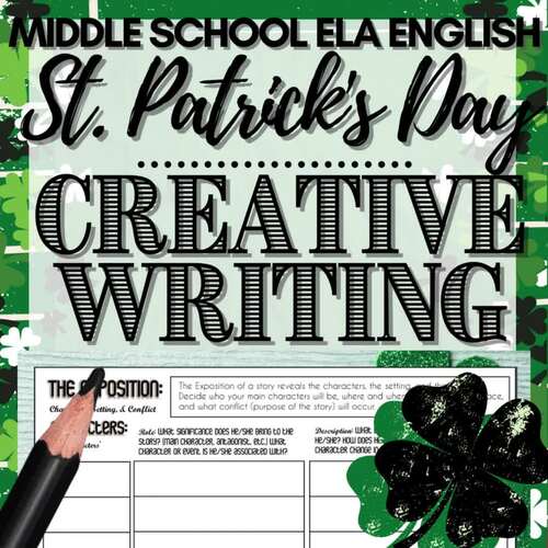 Middle School ELA English St. Patrick's Day Writing Activity: Short Story