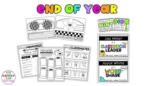 End of the Year Summer Bundle- Awards | Memory Book | Gift Tags | Crowns