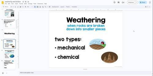 Weathering and Erosion Activity - Interactive Lesson | TPT