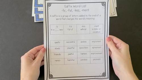 Suffix Worksheets -ly, -ful, -less, -ment by Learning Under Sail