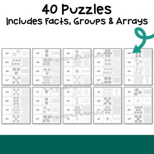 Multiplication Facts Activity - Matching Puzzles by Passport to Teaching