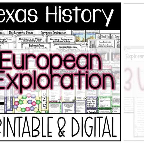 4th Grade Texas History / European Exploration / TEKS-Based | TPT