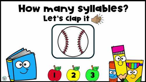 Back to School Counting Syllables PowerPoint Google Slides Digital ...