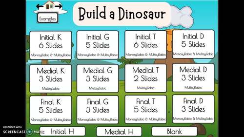 Build a Dinosaur BOOM Cards™ K, G, T, D, H Sounds - Digital Speech Therapy