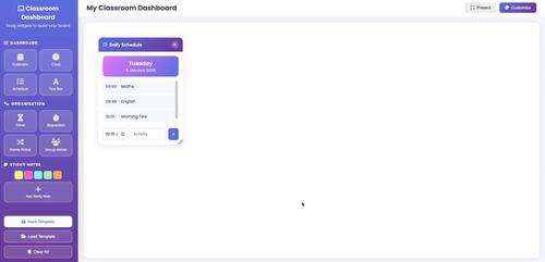 Interactive Classroom Dashboard | Digital Morning Routine Display