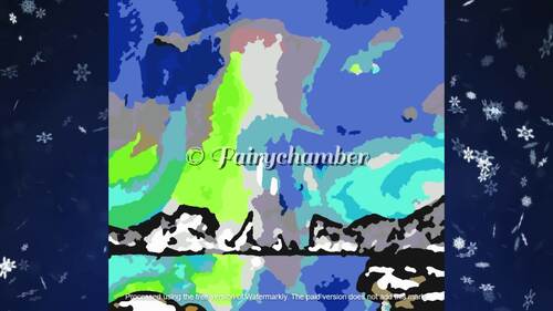 Dark Blue Northern Lights Above The Arctic Sea Color-by Numbers by ...