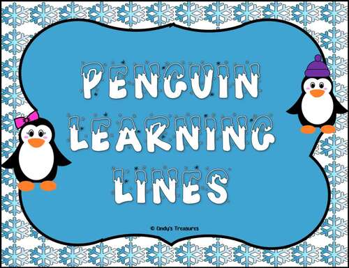 Penguin Alphabet, Number, Color, and Shape Lines by Cindy's Treasures