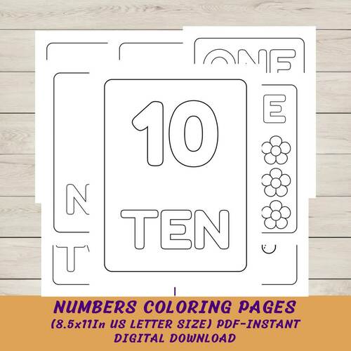 Number Coloring Pages for Preschool, Kindergarten and Homeschool ...