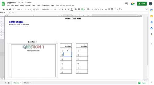EDITABLE Pixel Art Task Cards Template Puppy Box by Amusing Algebra