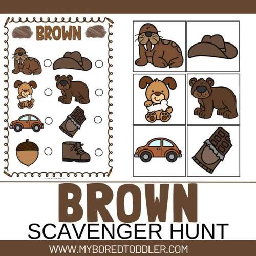 COLORS Scavenger Hunt / Treasure Hunt BUNDLE toddler preschool math