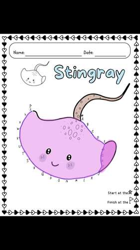 Ocean Animals Connect the Dots - Dot to Dot Alphabet Worksheets by ...