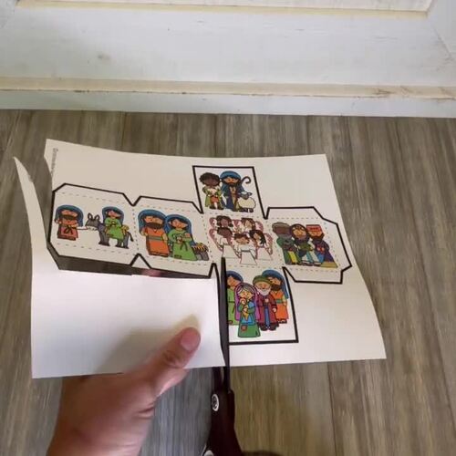 Jesus' Birth Bible Story Cube Christmas Nativity Craft by Kids Bible ...