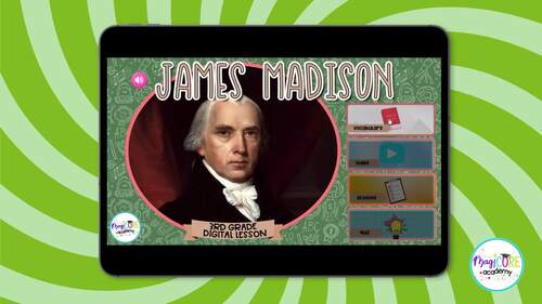 James Madison Digital Biography History Activity, Vocab, Video Lesson ...