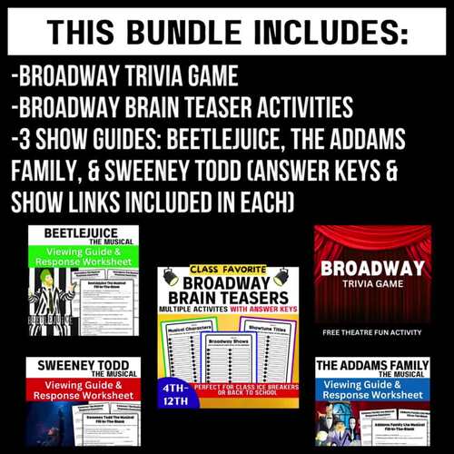 High School Halloween Bundle - Fall Guides, Theatre Games, & Trivia
