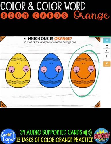 Learning Colors and Color Words digital cards | ORANGE by Smart Land ...