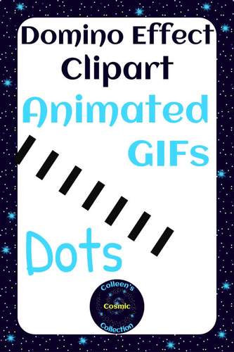 Domino GIFs - Animated Dominoes Clipart – Black with White Dots | TPT