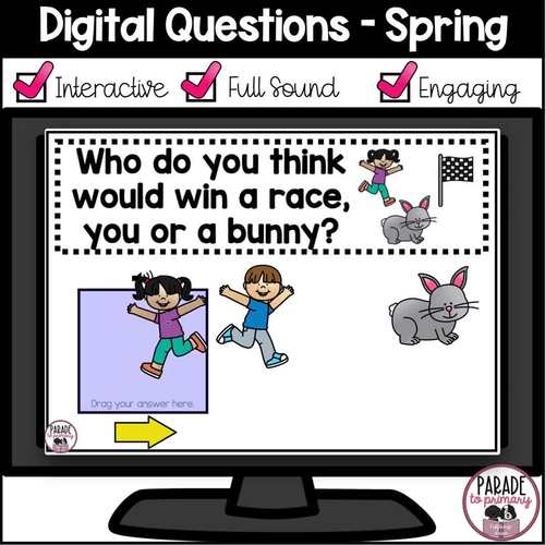 DIGITAL Questions of the Day - Spring #1 - Distance Learning - Boom Cards