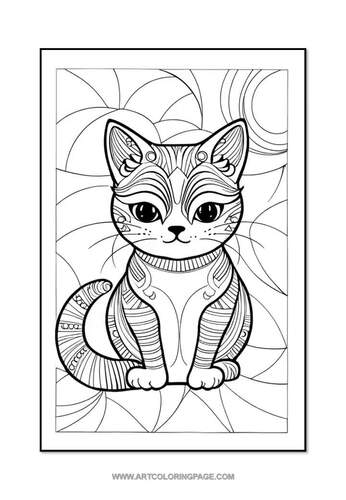 Dive into the Enchanting World of Cat Abstract Volume 7 by Art coloring ...