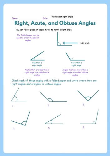 Angles Math Worksheet by hostingair | TPT