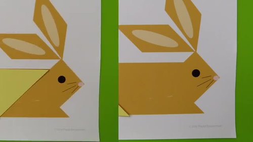 2D Shapes Center Spring Tangram Puzzles by Paula's Primary Classroom