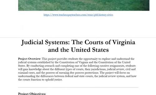 Judicial Systems: The Courts of Virginia and the United States Project