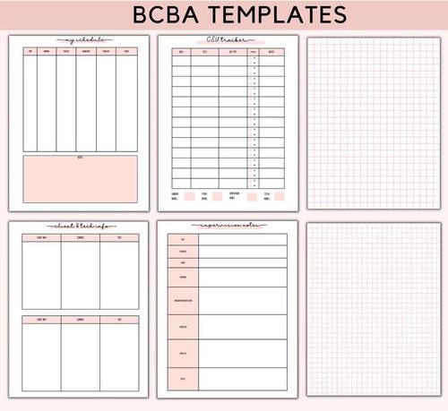 Printable BCBA Planner | Planner for Board Certified Behavior Analysts