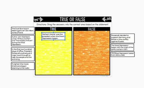 Great Depression DIGITAL Interactive Notebook | Choice Board | Dust Bowl