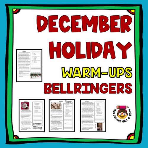 Daily December Warm-Ups/Bell Ringers Christmas, Hanukkah & More | TPT